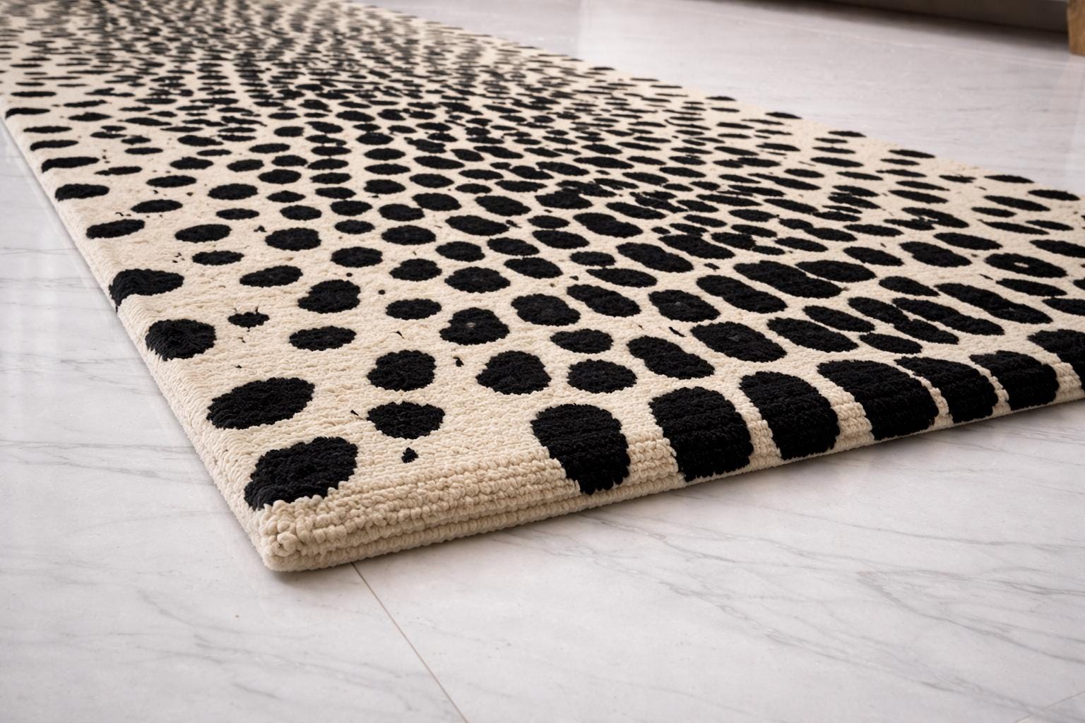 Hallway Runner Rug, Cheetah Print, Hand Tufted Wool Rug, Modern Animal ...
