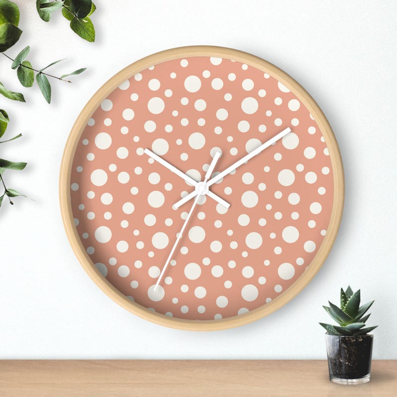 Polka Dot Clock - Etsy