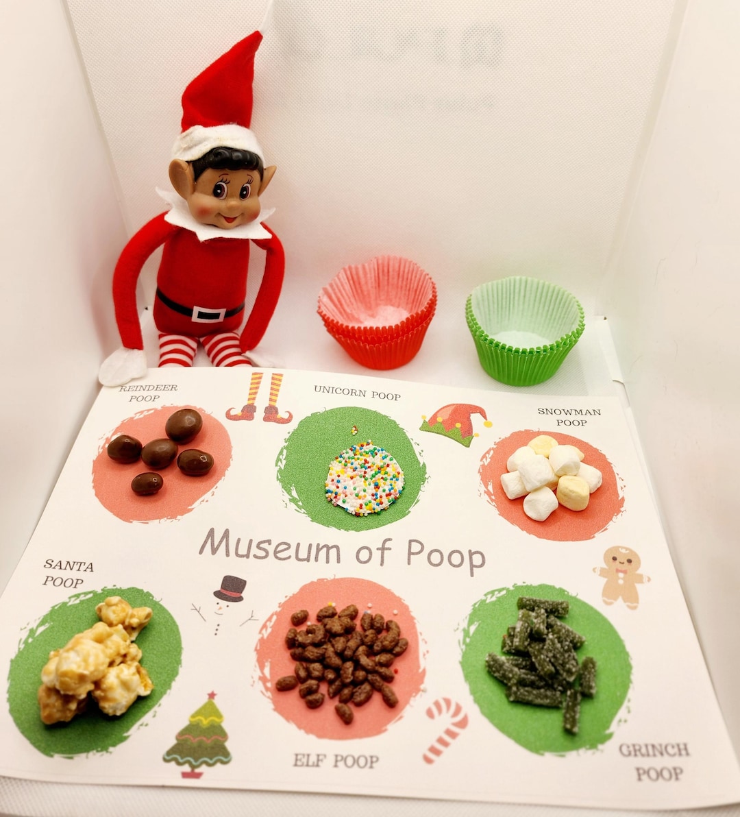Elf Poo Museum, Fun, Activity Idea, Printable Christmas Elf on the ...
