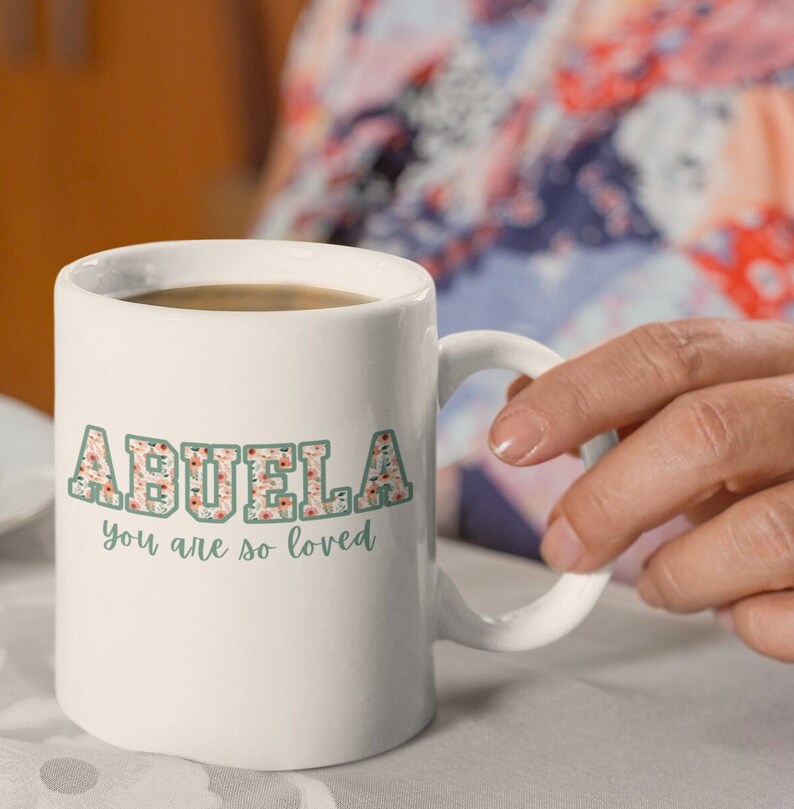 Abuela Mug With Grandkids Names, Personalized Floral Abuela Mug ...