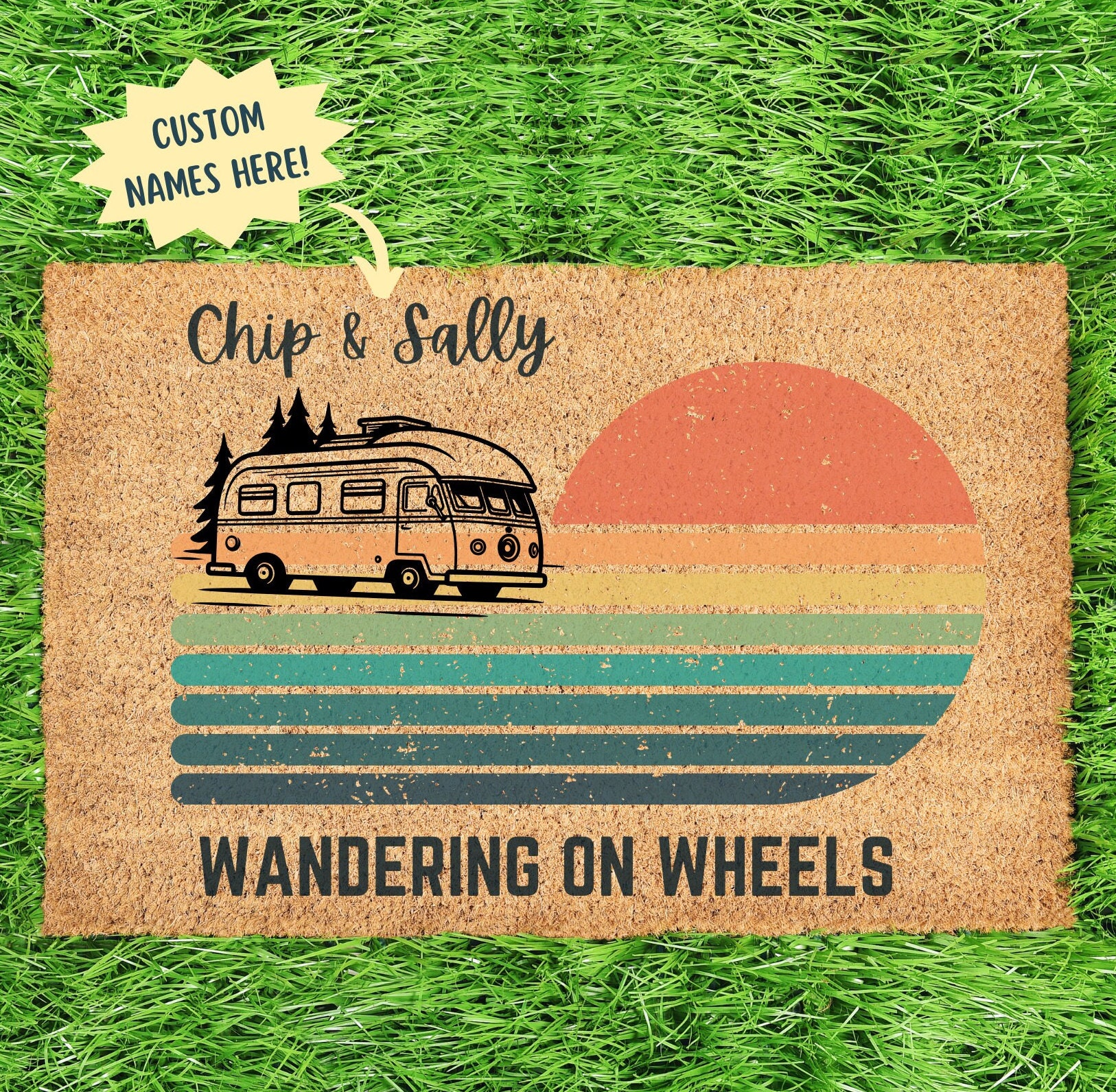 Personalized Doormat for RV, Custom Doormat for Campsite Welcome Mat ...