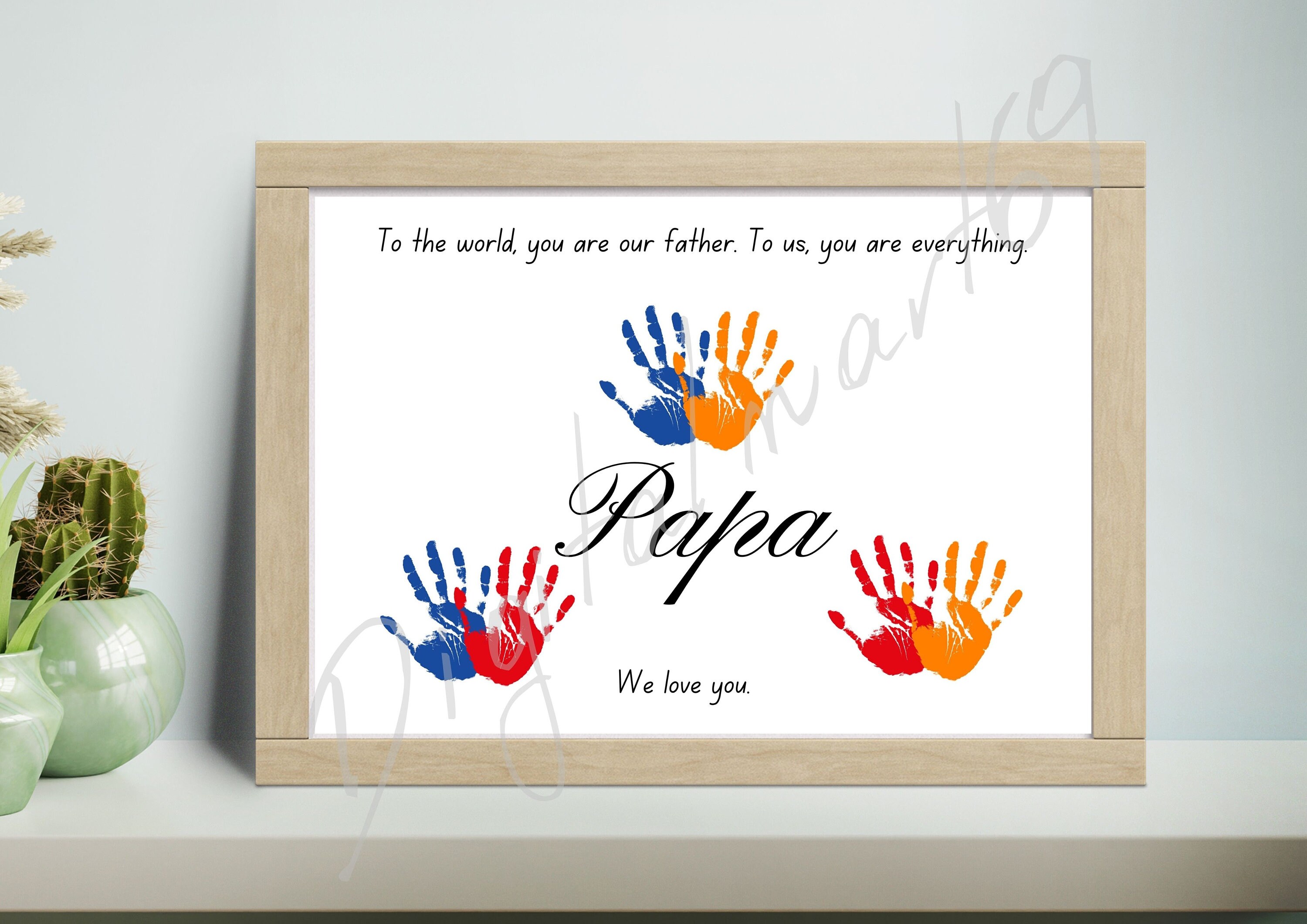 Father's Day Handprint Template PDF Children's Craft Activity DIY ...