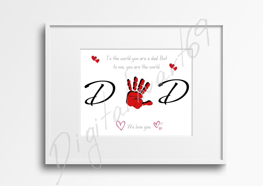 Father's Day Handprint Template PDF | Children's Craft Activity | DIY ...