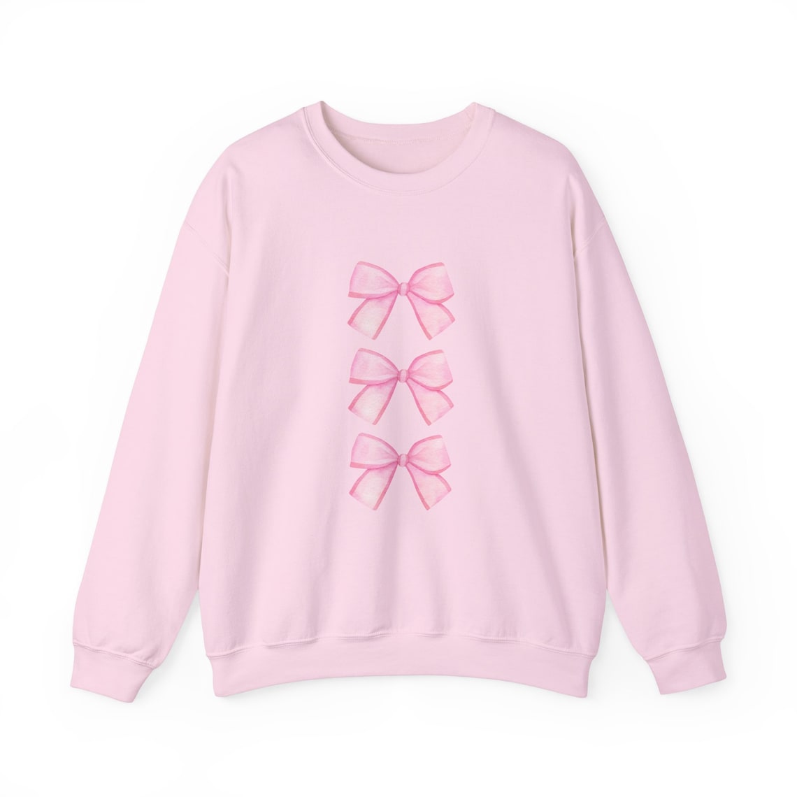 Bow Sweatshirt With Bows Sweater Woman Sweatshirt Bow Crewneck Pink Bow Gift Bow Sweatshirts for ...