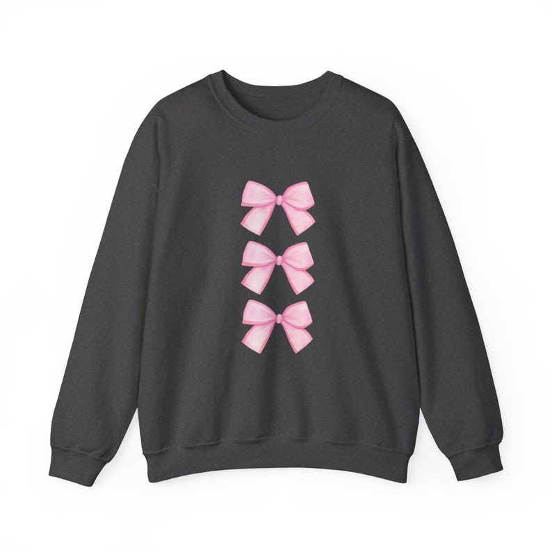 Bow Sweatshirt With Bows Sweater Woman Sweatshirt Bow Crewneck Pink Bow ...
