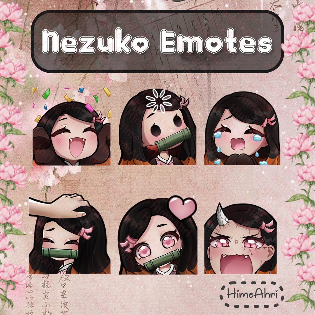Nezuko Emotes From Demon Slayer for Twitch/discord/youtube - Etsy