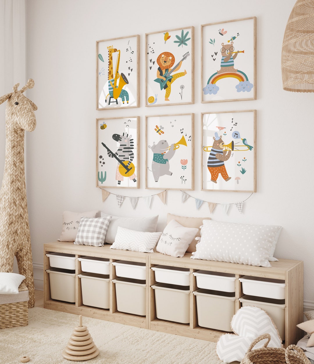 Cute Animals Playing Music Wall Poster - Etsy