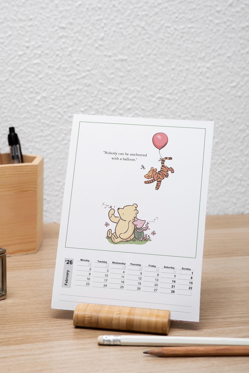 Winnie the Pooh Calendar 2026: Kids Nursery Wall Art (PDF & JPG Digital ...