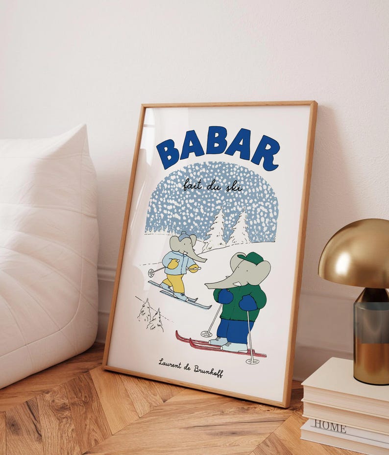 Babar the Elephant Wall Decor, Printable All Art, Nursery Decor, Kids ...