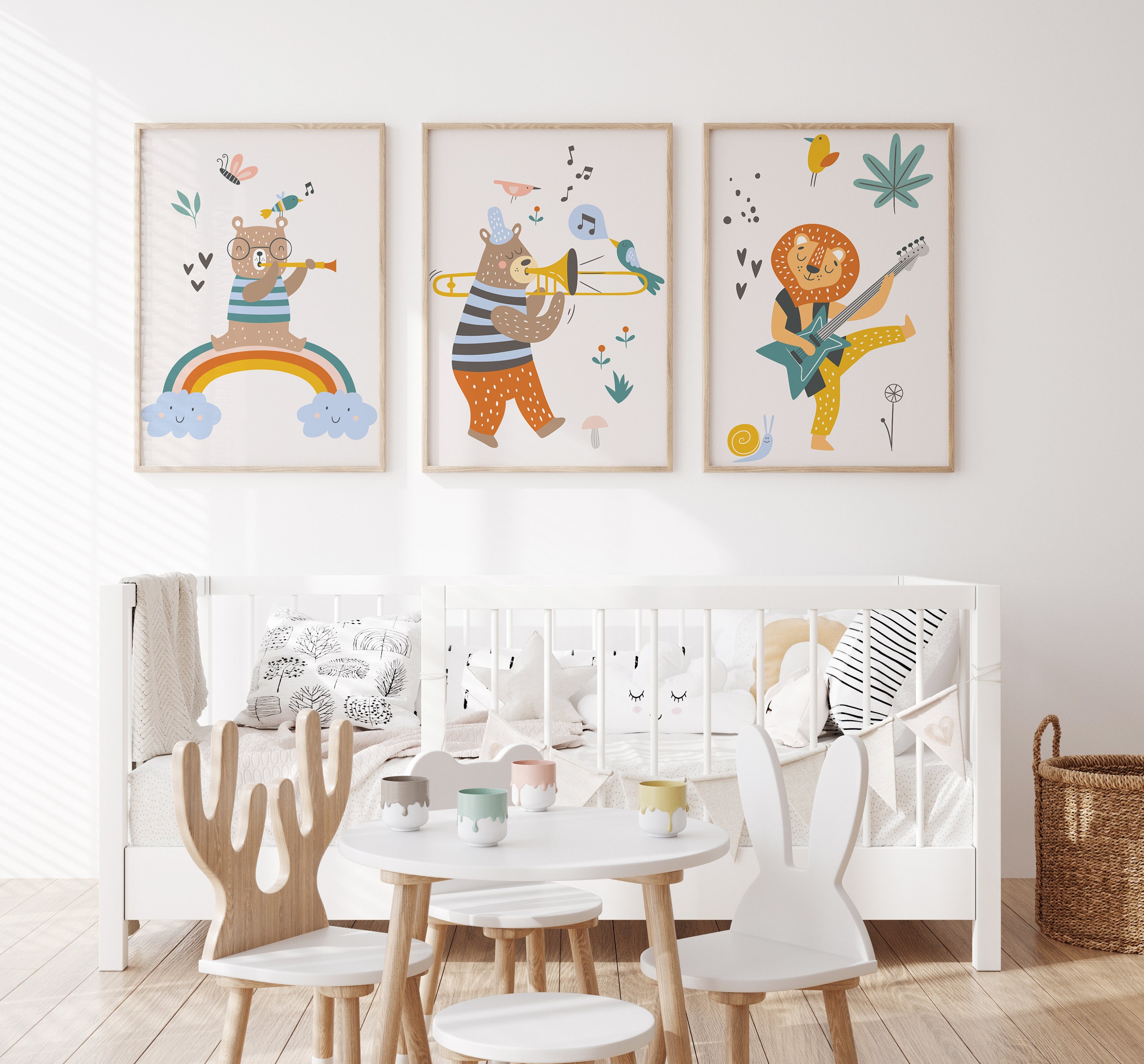 Cute Animals Playing Music Wall Poster - Etsy