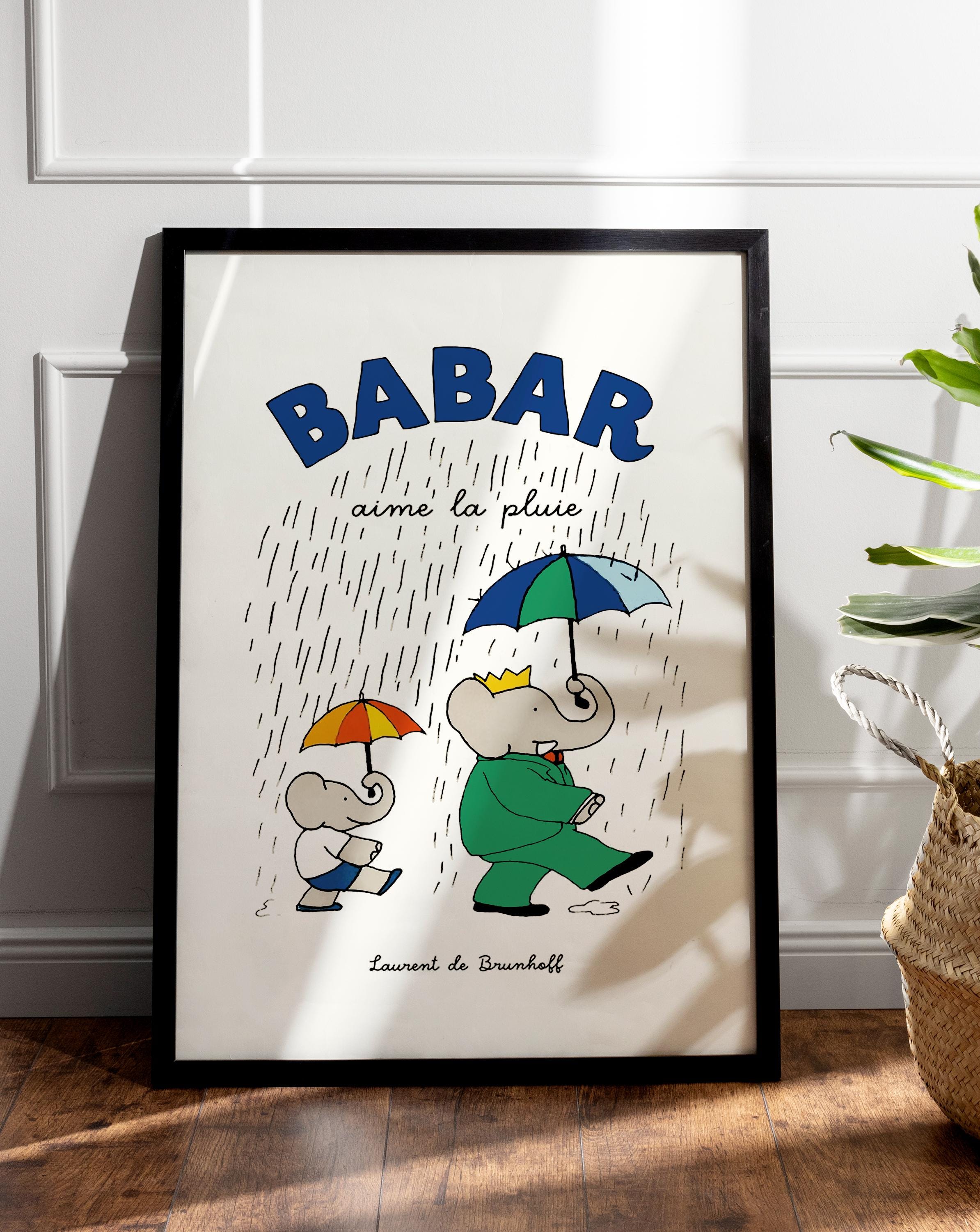 Babar the Elephant Wall Decor, Printable All Art, Nursery Decor, Kids ...