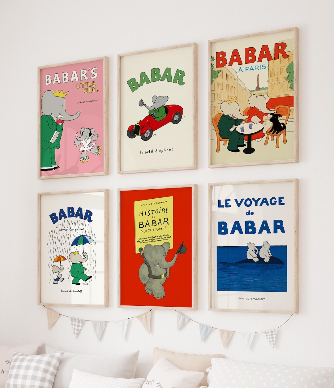 Babar the Elephant Wall Decor, Printable All Art, Nursery Decor, Kids ...