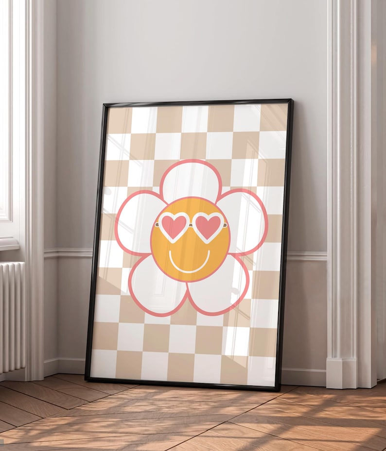 Smiley Face Poster: Colorful Happy Wall Art (digital Download) - Etsy