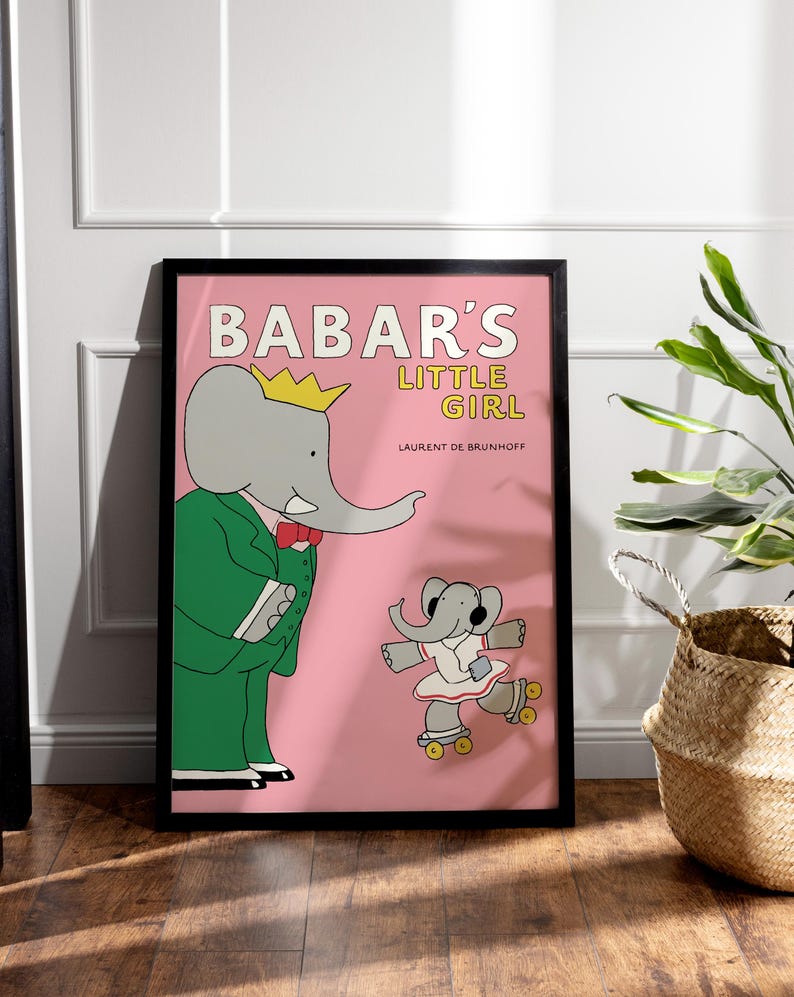Babar Elephant Prints: Kids Room Wall Art (digital Download, 34 Piece ...