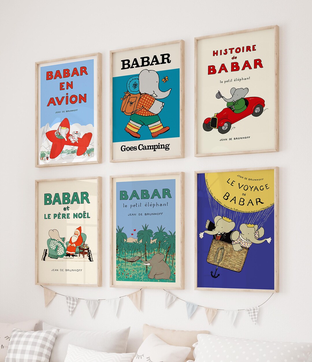 Babar the Elephant Wall Decor, Printable All Art, Nursery Decor, Kids ...