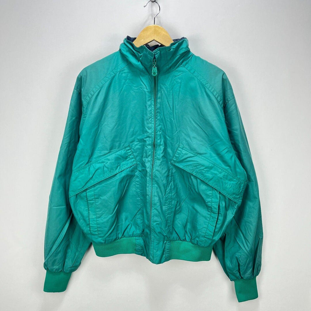 Vintage Members Only Bomber Jacket Men's Size Medium Teal Aqua Full-zip ...
