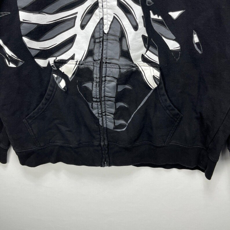 Vintage Y2K Skull Skeleton Zip up Hoodie LRG Style Skate XL - Etsy