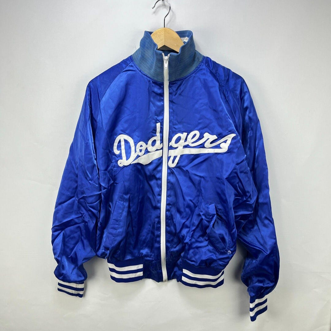 Vintage 80s Los Angeles Dodgers Tracksuit Satin Bomber Jacket Size XL ...