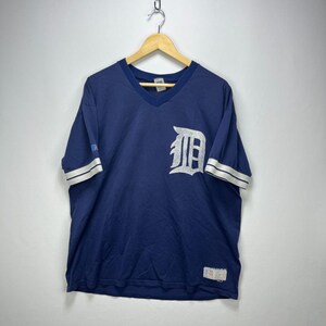 Vintage 90s Detroit Tigers Navy Blue V-neck Jersey Mens Size XL MLB ...