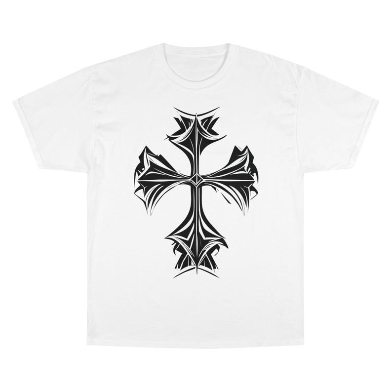 Camiseta estampada con una cruz de gran tamaño de Champion (grunge ...