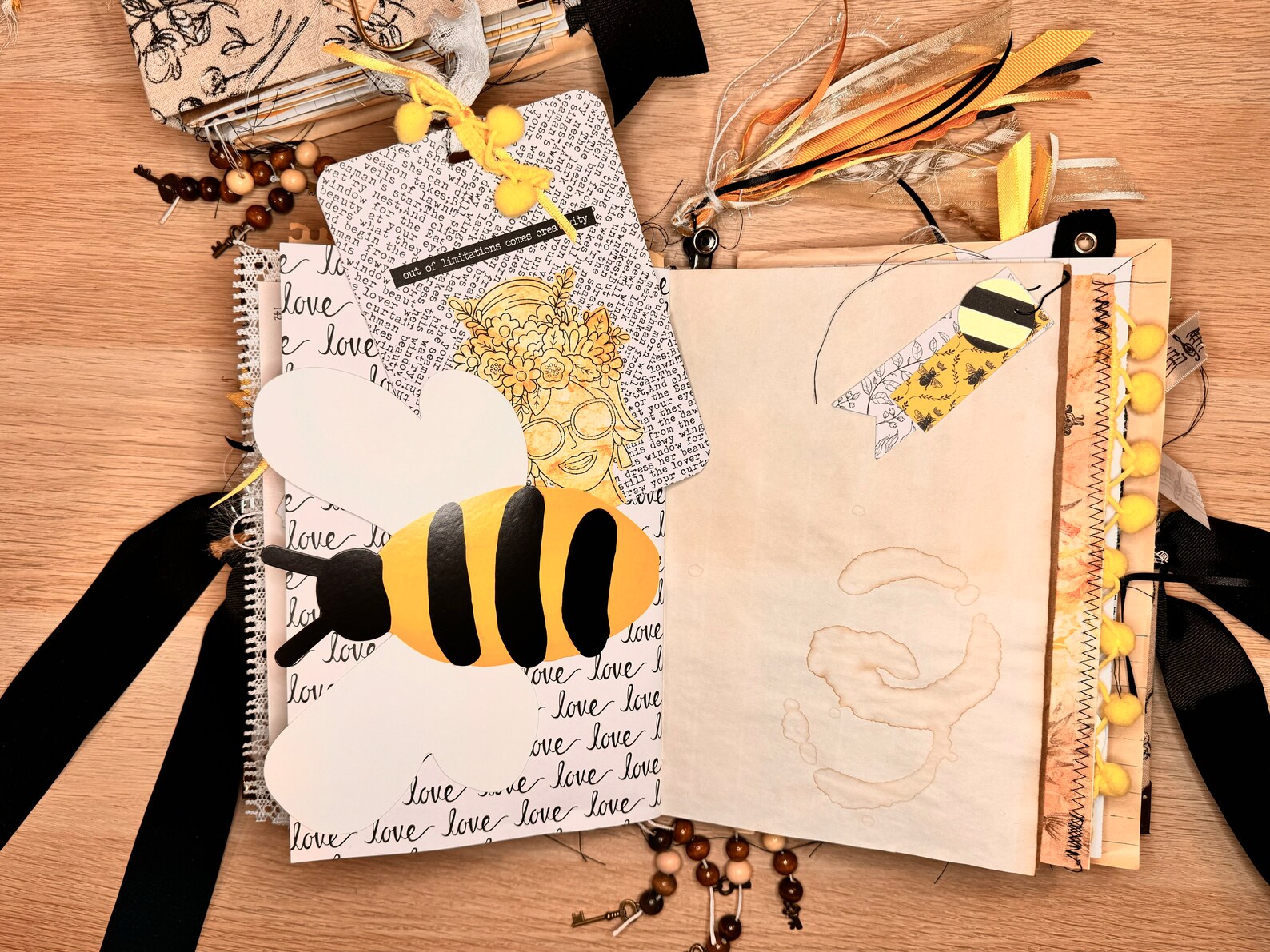 Bee Themed Junk Journal - Etsy