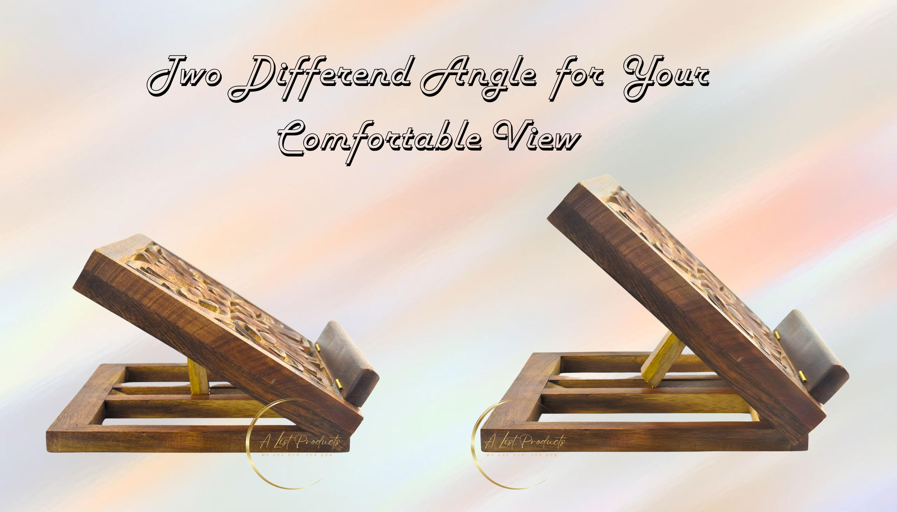 Hand Carved Mango Wood Reading Stand - Made in India - Etsy