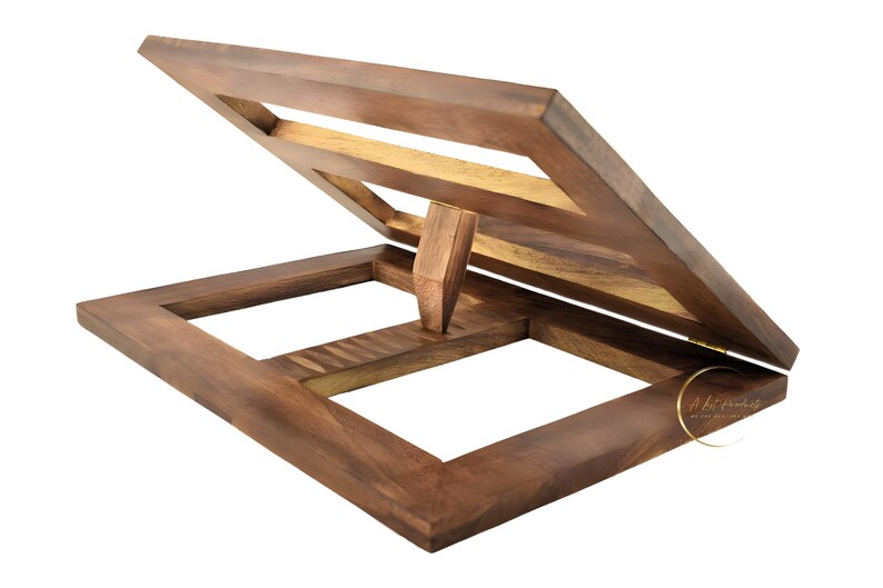 Hand Carved Mango Wood Book Stand - Folding Reading Rest - Etsy