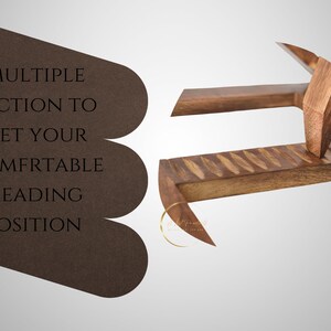 Hand Carved Mango Wood Book Stand - Folding Reading Rest - Etsy