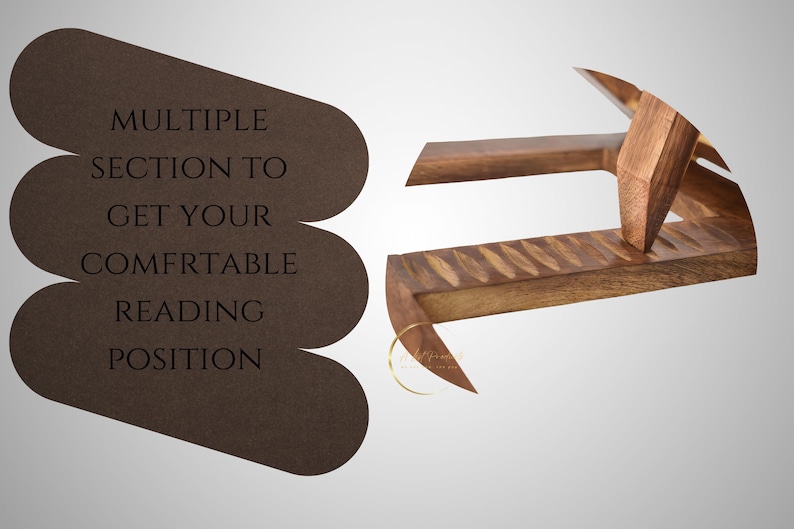 Hand Carved Mango Wood Book Stand - Folding Reading Rest - Etsy