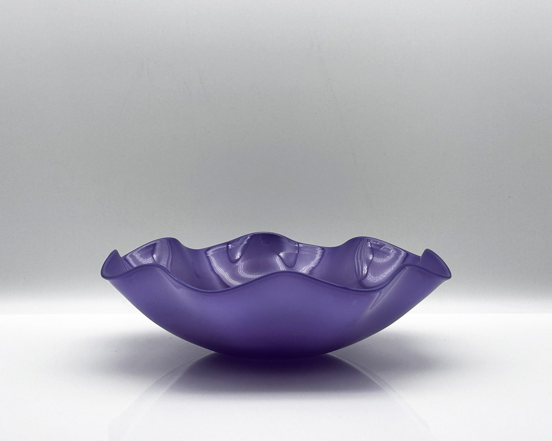 Large Purple Crystal Bowl, kantara, Orrefors Sweden - Etsy
