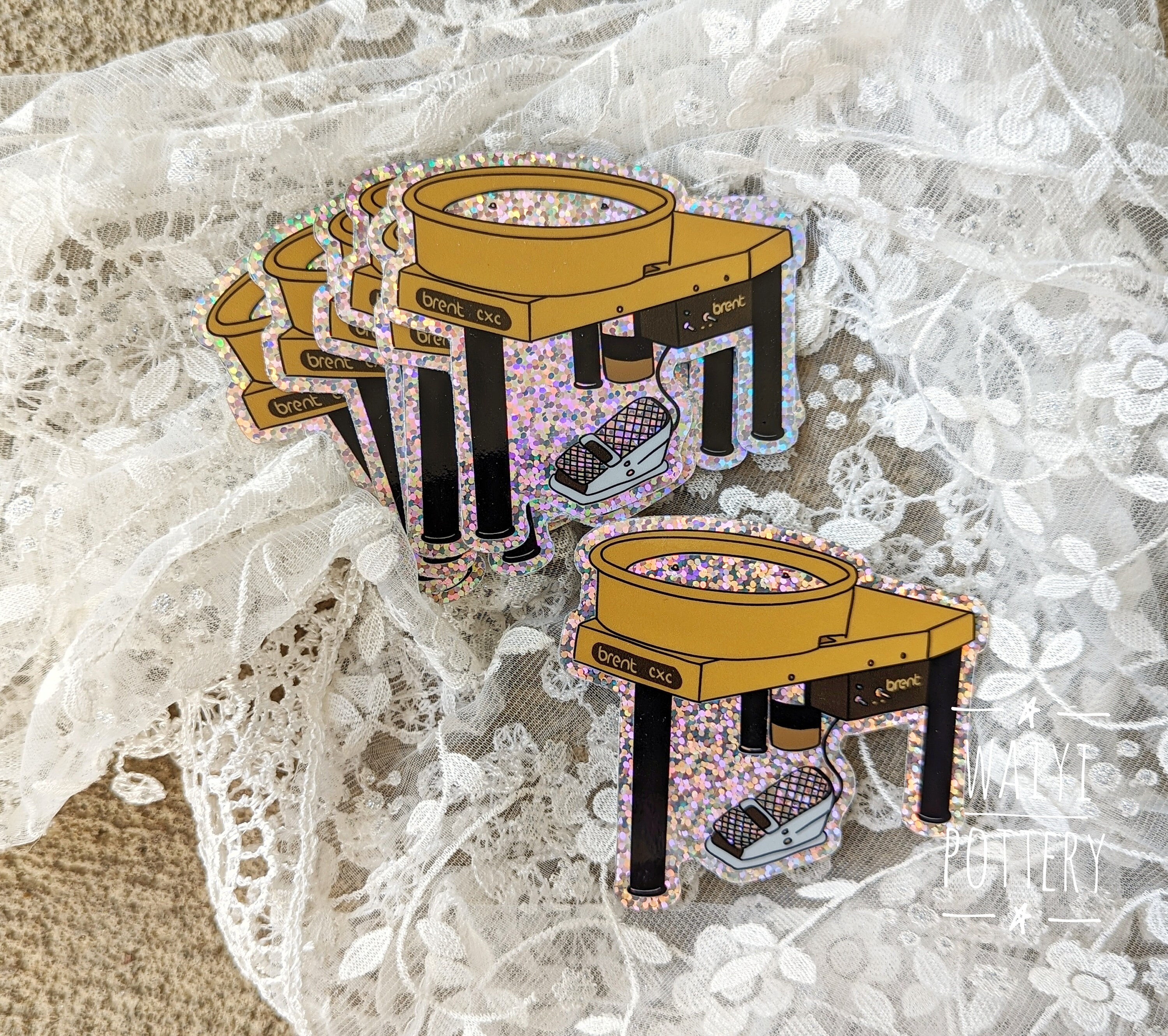 Glitter Holographic Brent CXC Pottery Wheel Sticker Pottery - Etsy