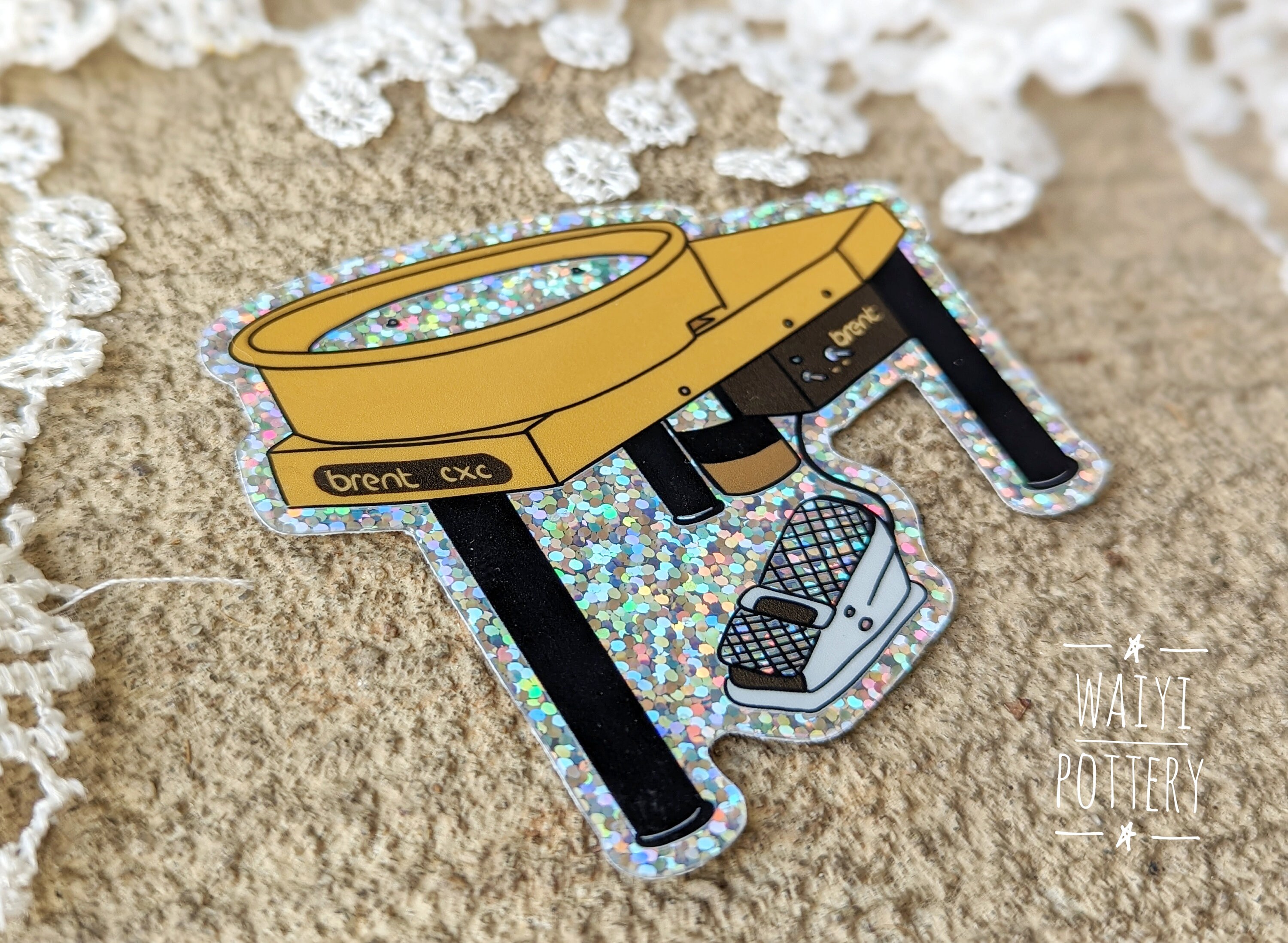 Glitter Holographic Brent CXC Pottery Wheel Sticker Pottery - Etsy
