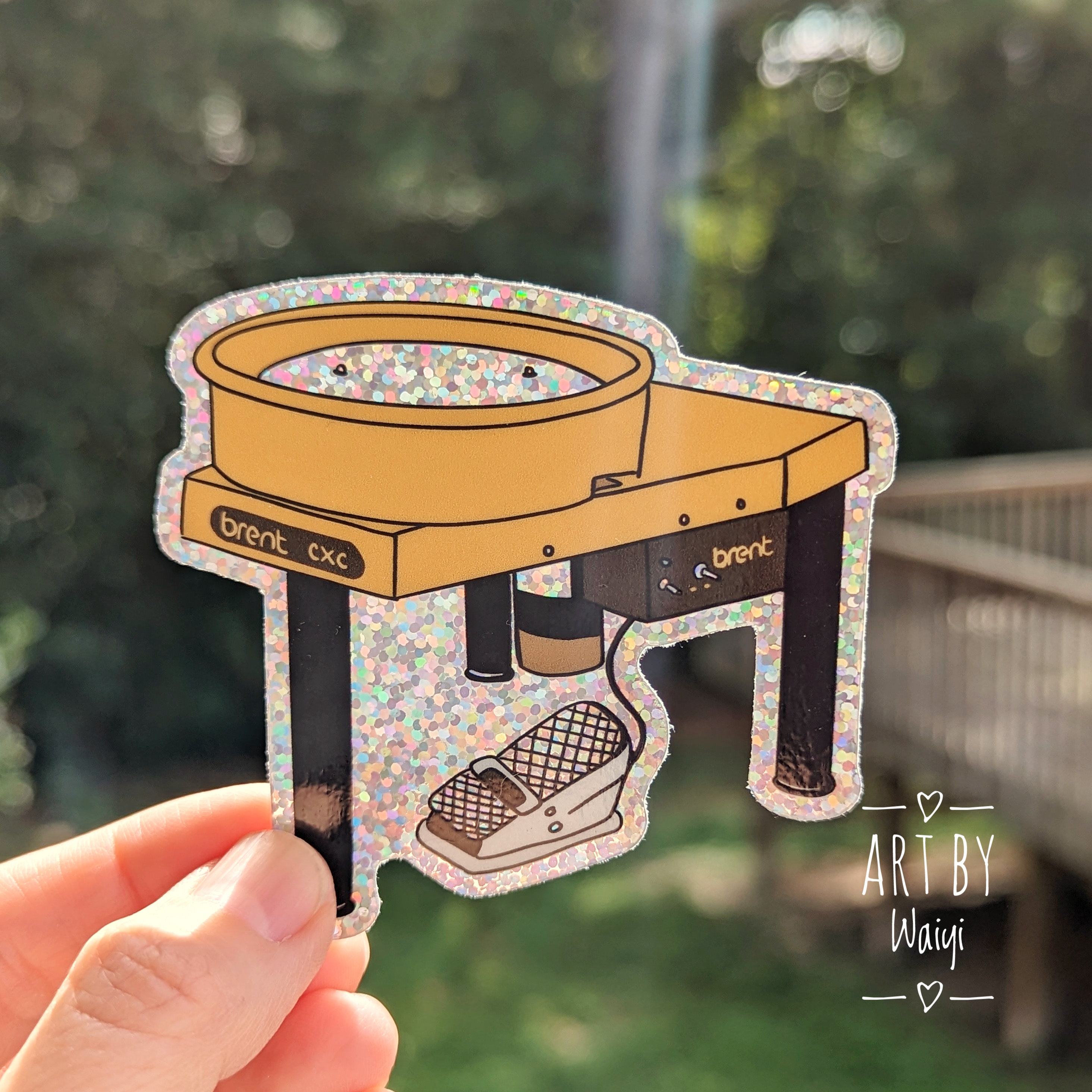 Glitter Holographic Brent CXC Pottery Wheel Sticker Pottery - Etsy