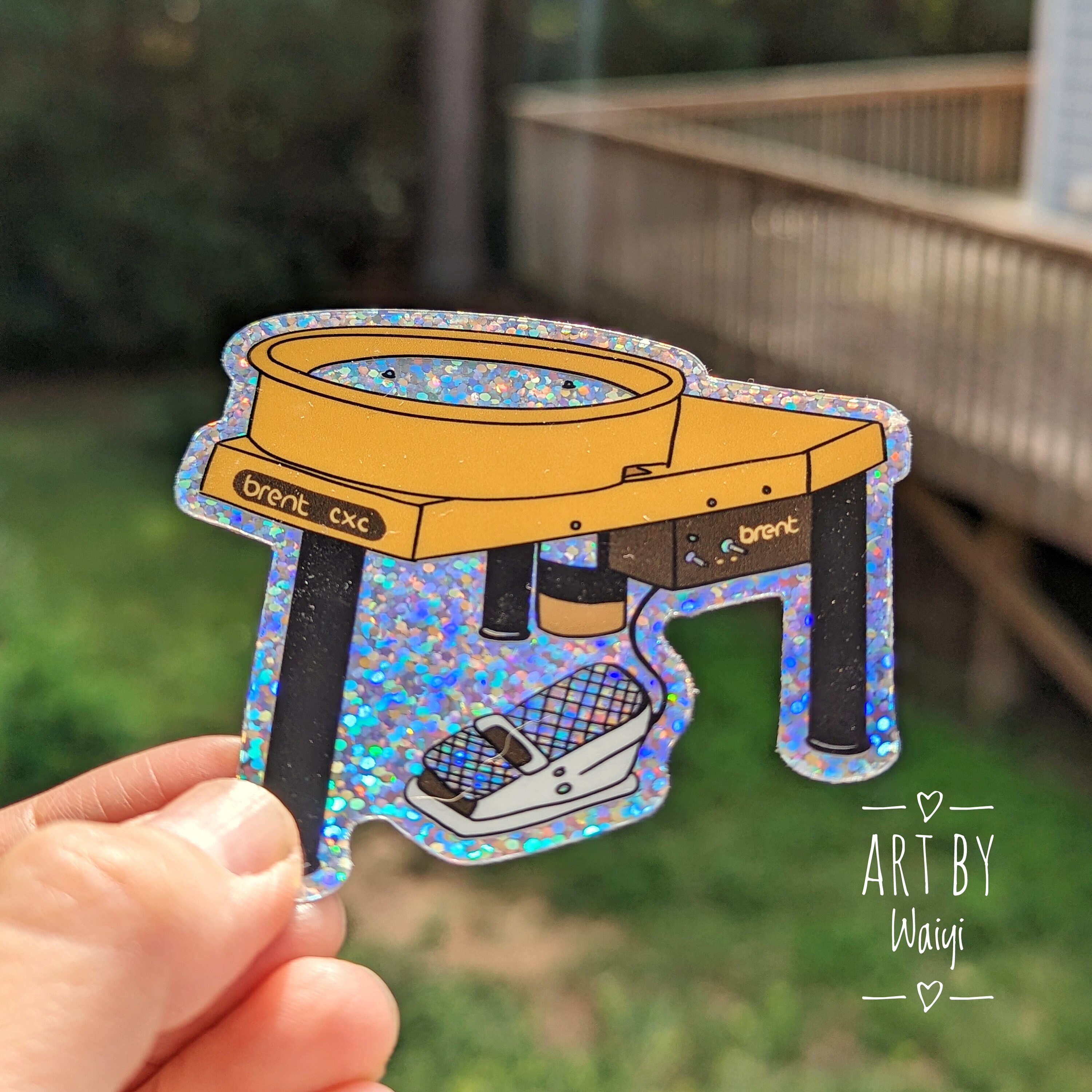 Glitter Holographic Brent CXC Pottery Wheel Sticker Pottery - Etsy