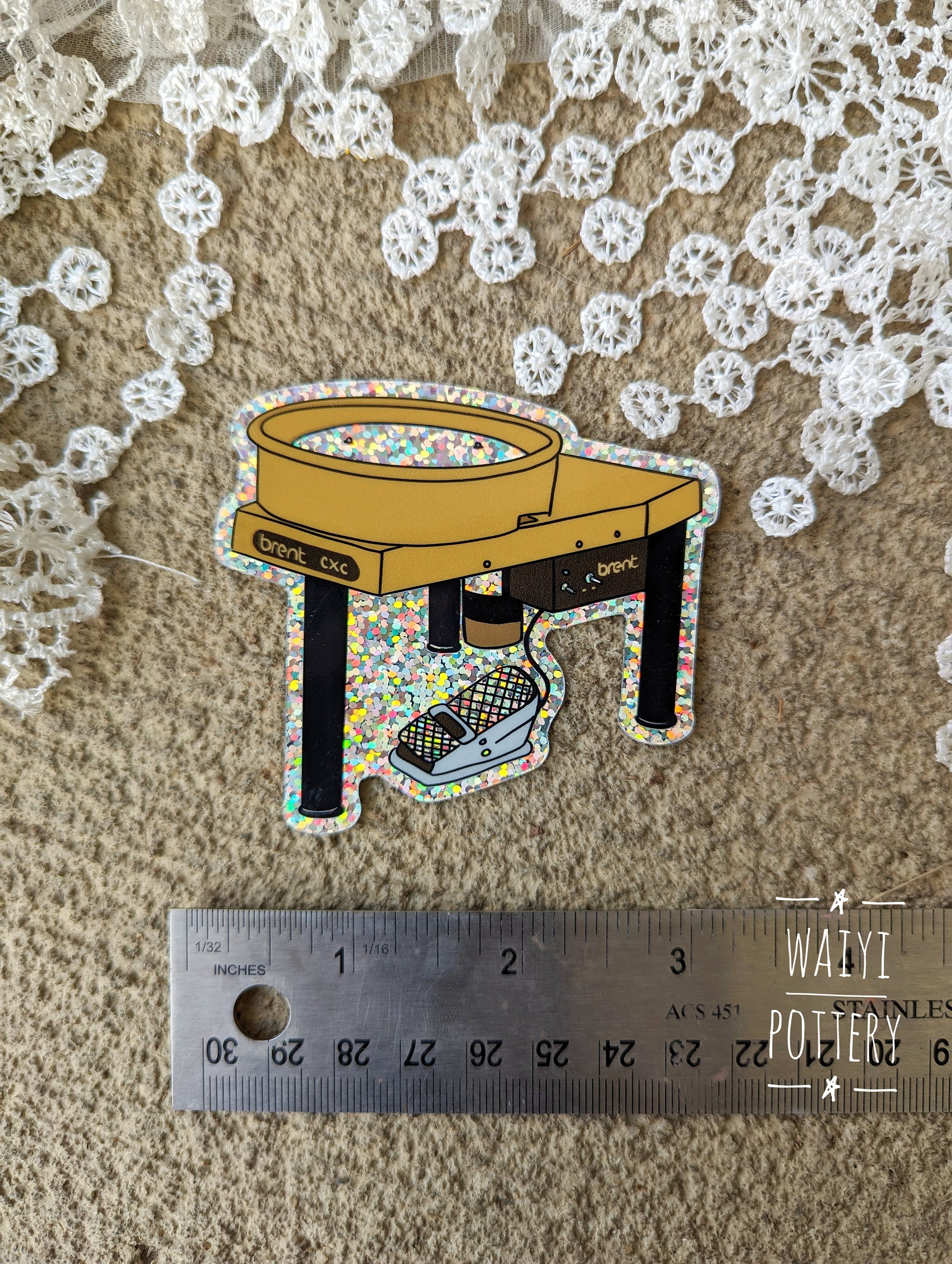 Glitter Holographic Brent CXC Pottery Wheel Sticker Pottery - Etsy