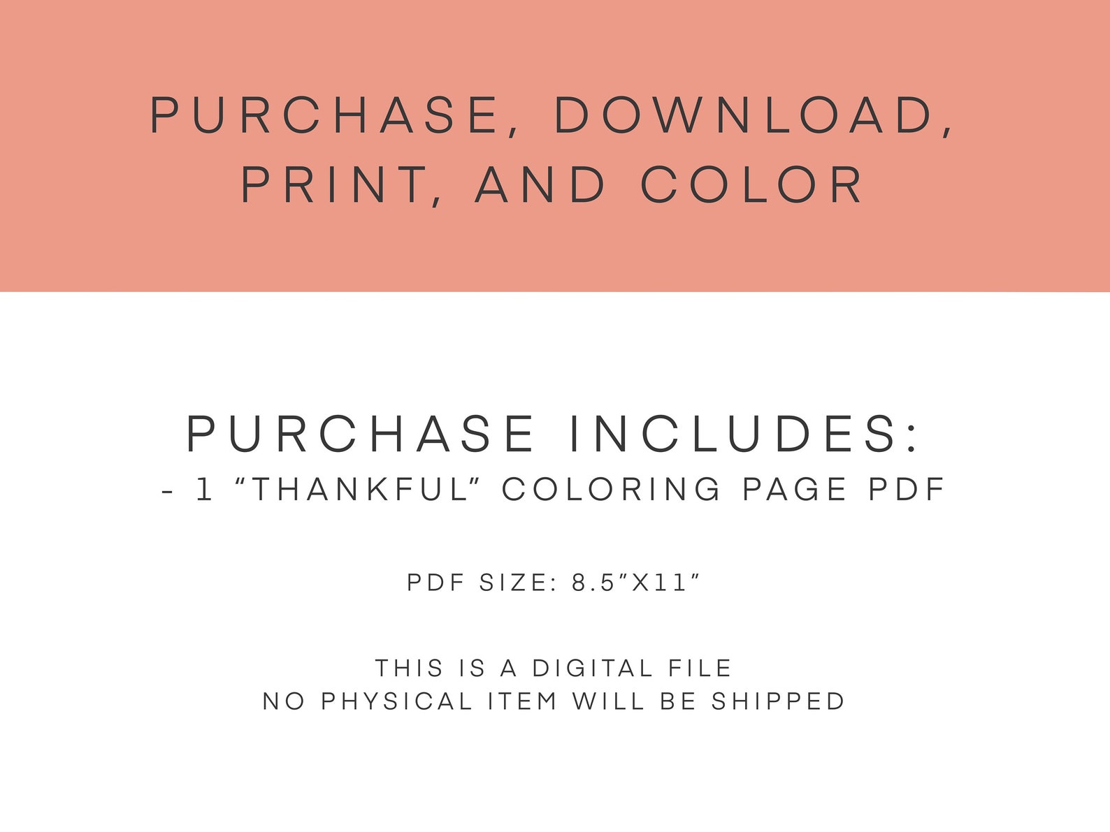 Thankful Coloring Page, Thanksgiving Worksheet, Gratitude Coloring ...