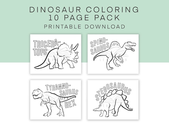 Hojas De Trabajo Imprimibles De Dinosaurios Colección De Actividades