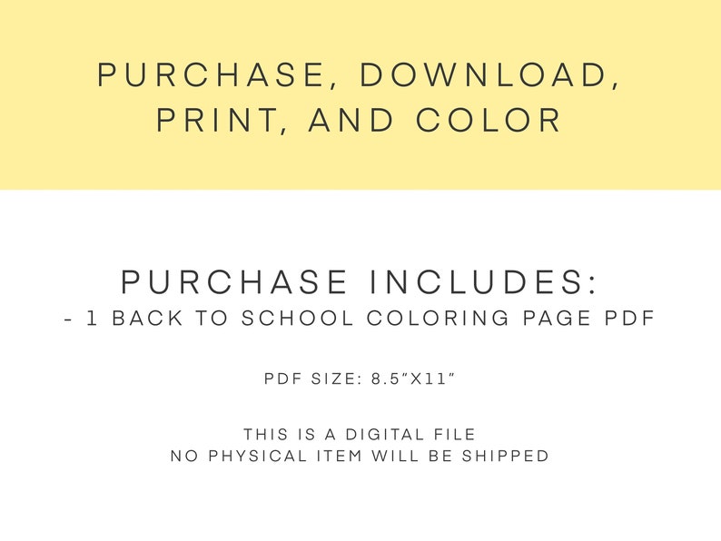 Back to School Printable Coloring Page, School Activity Sheet, Kid's ...