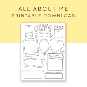 All About Me Worksheet, Get to Know Me Coloring Page, Icebreaker ...