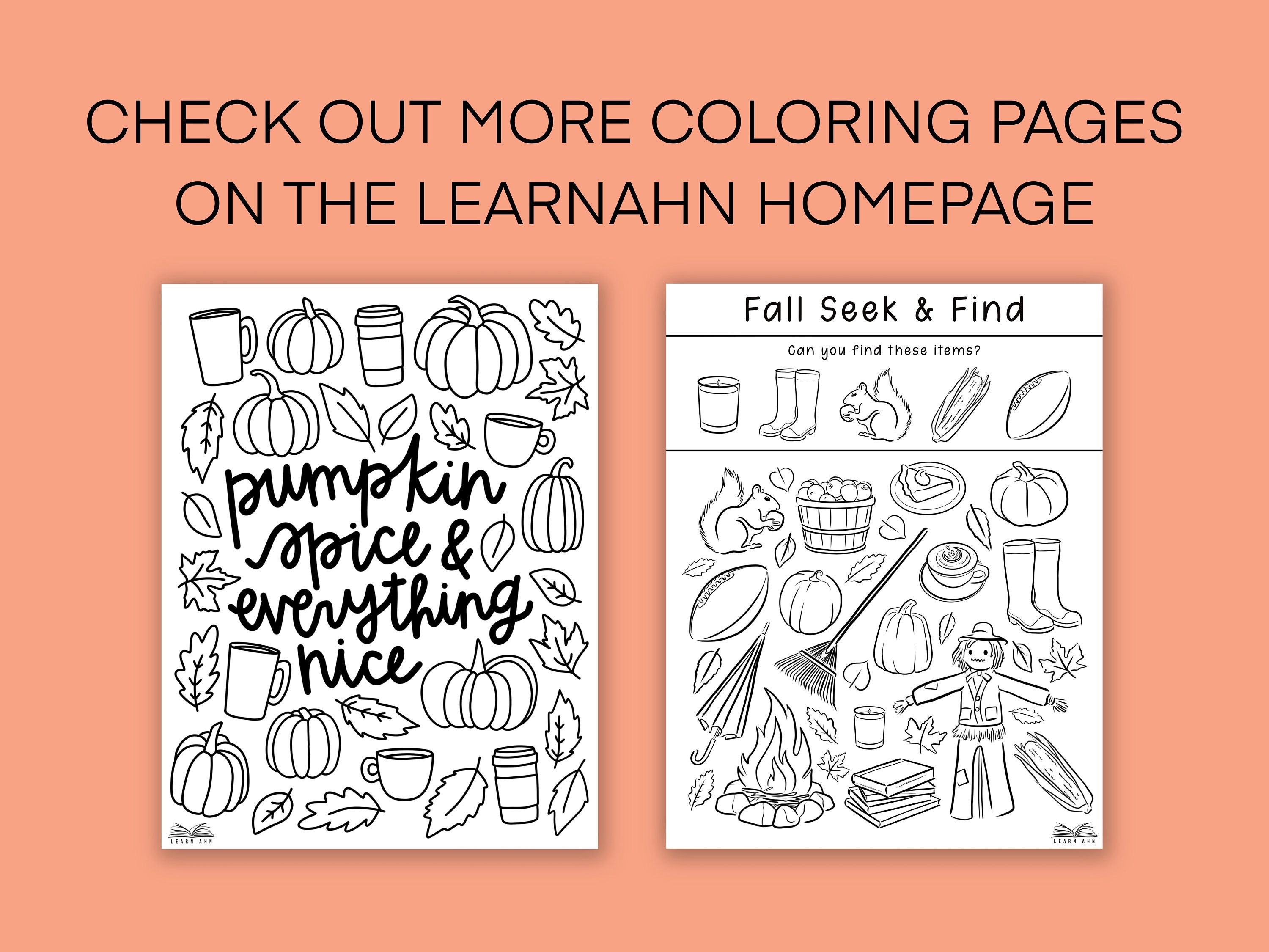 Halloween Scavenger Hunt Coloring Page Printable Spooky - Etsy
