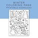 Winter Printable Coloring Page Snow Activity Sheet Seasons - Etsy