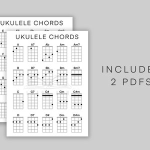 Ukulele Chord Chart Printable Download, Learn to Play Ukulele PDF ...