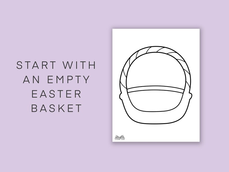 Easter Basket Craft for Kids, Cut and Paste Easter Craft, Printable ...