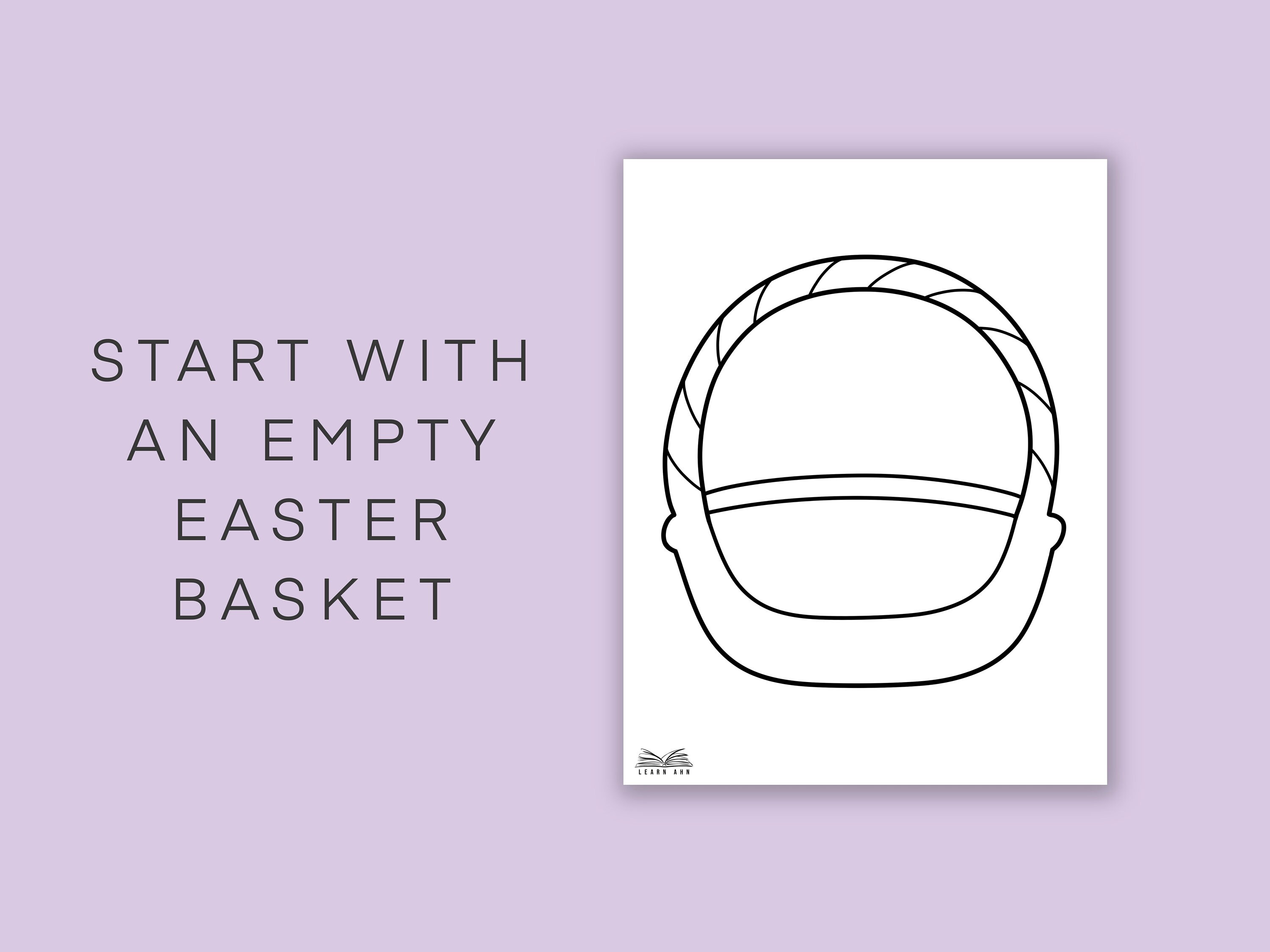 Easter Basket Craft for Kids, Cut and Paste Easter Craft, Printable ...