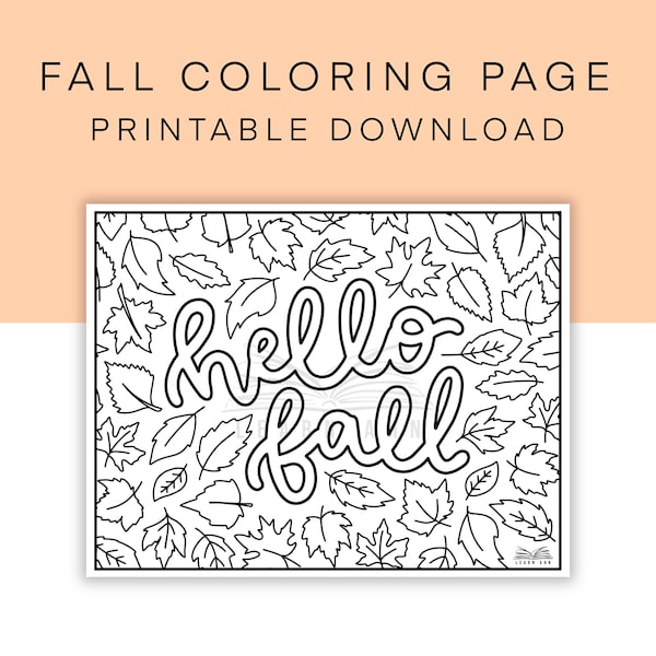 Fall Coloring Pages for Kids - Etsy