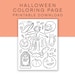 Halloween Coloring Page Printable, Spooky Activity Sheet, Fall ...