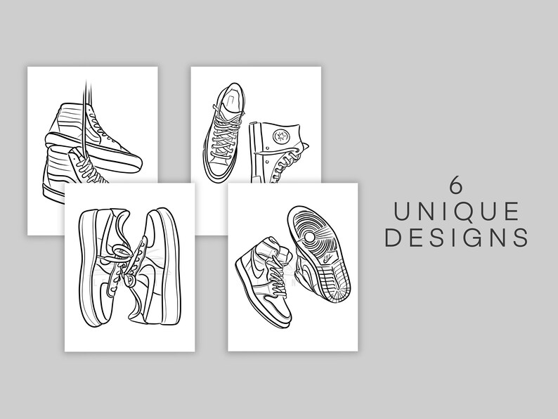 Sneaker Coloring Pages, Printable Shoe Art, Sneakerhead Coloring, Vans ...