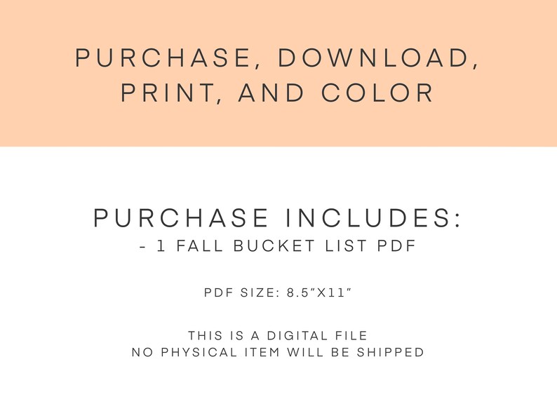 Fall Bucket List Printable Coloring Page, Autumn Activity Sheet ...