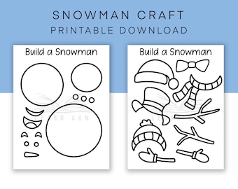 Build a Snowman Activity for Kids, Snowman Dress Up, Paper Doll ...