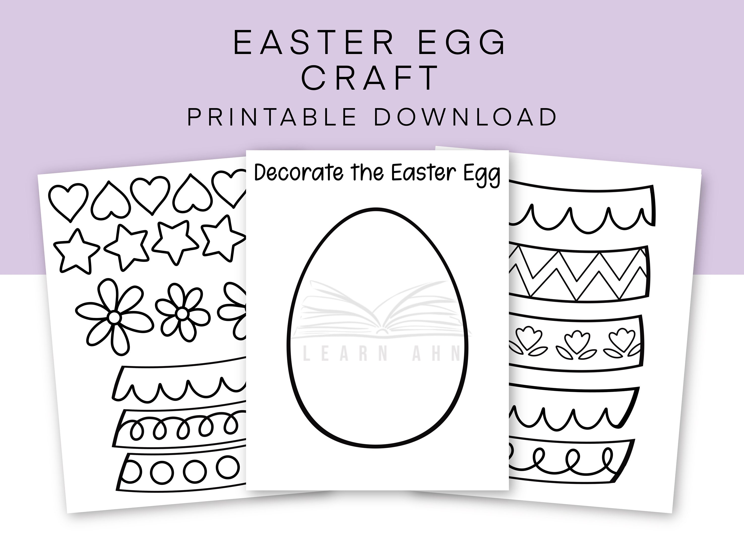 Easter Egg Craft for Kids, Cut and Paste Easter Craft, Printable ...